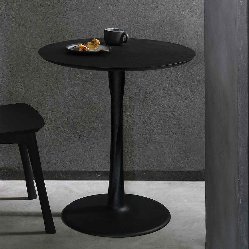 Torsion: Ethnicraft fixed wooden table, round top, different sizes ...