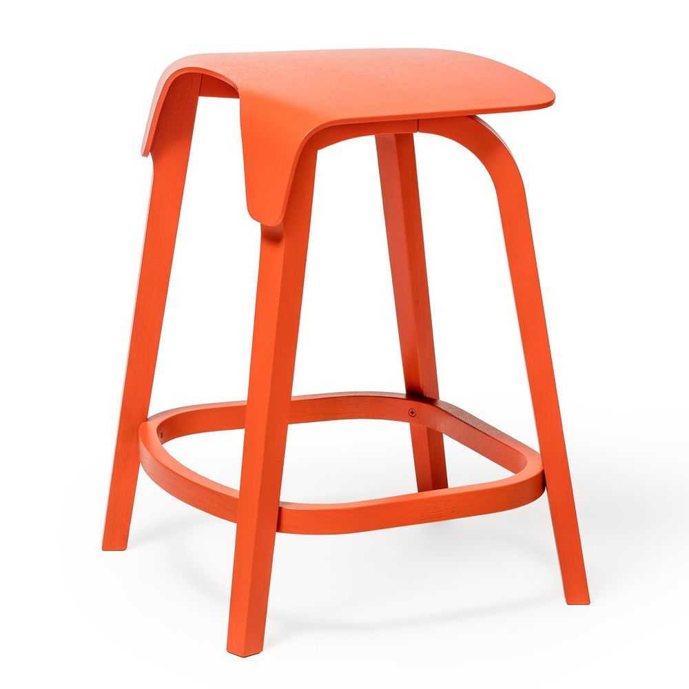 Leaf stool - Sgabello Ton in legno, con seduta in legno, altezza seduta ...