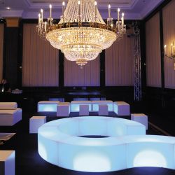 Snake - Modular bench in polyethylene with lighting system or in soft ...