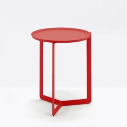 Round1 - Small round design table in metal, also for garden ...