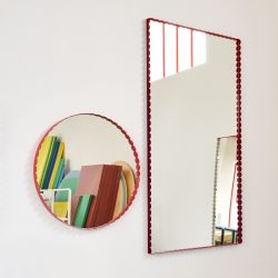 Arcs mirror - Hay metal wall mirror, round or rectangular, with arch ...