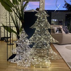Golden Tree - Golden Fir Tree Christmas Decoration with LED Lights ...