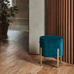 Puffoso - Upholstered pouf with steel structure by Bontempi Casa, two ...