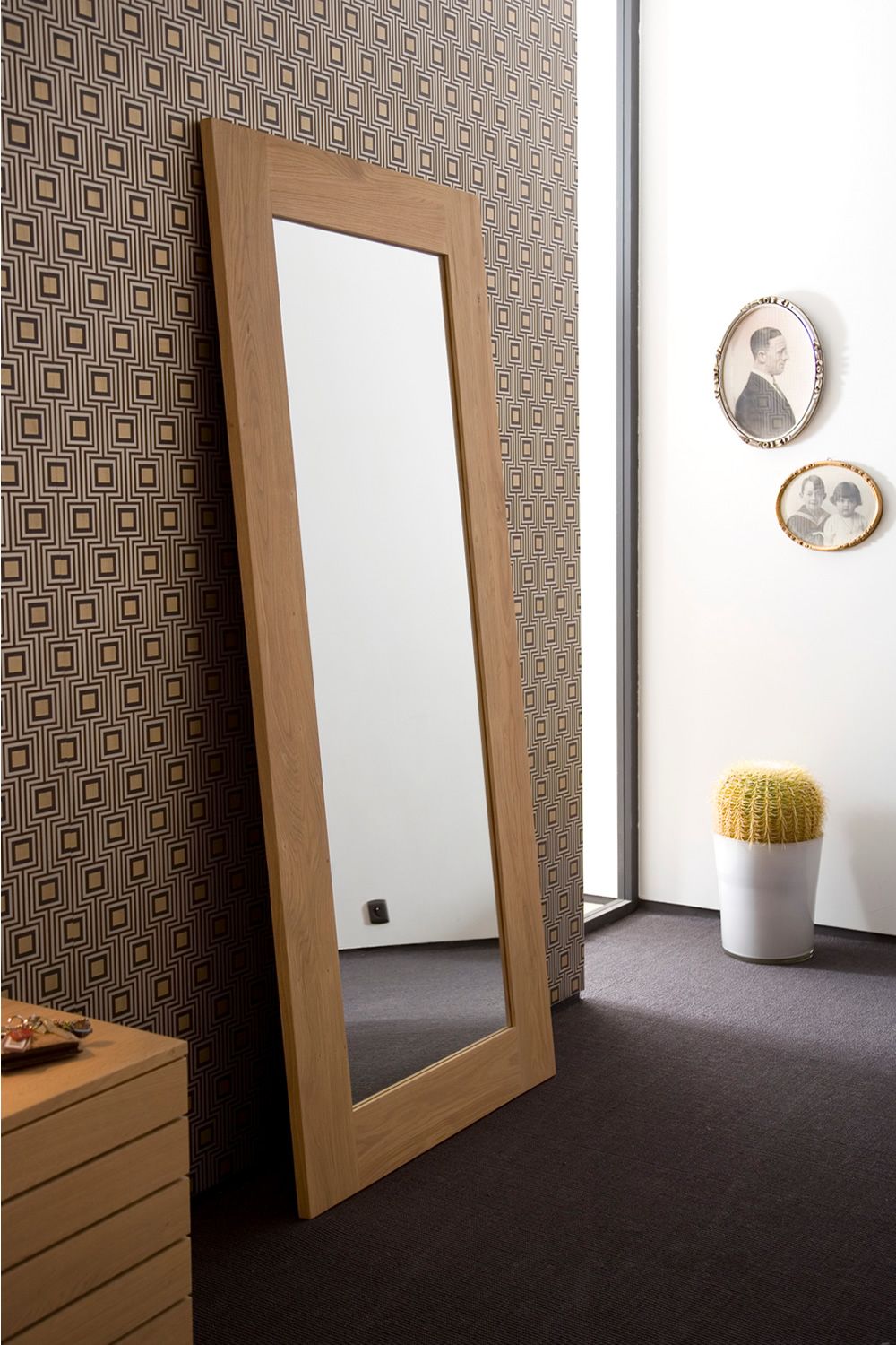 BF - Specchio Ethnicraft con cornice in legno, diverse finiture ...