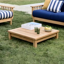 Chelsea Low Table - Table basse en teck pour l'extérieur, par Unopiù ...