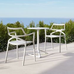 Delta Chair - Chair with armrests in polypropylene, for outdoor use by ...