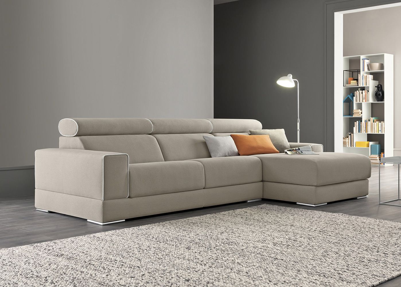 Jack-P - Divano a 2, 3 o 3 posti maxi, con penisola, sedute estraibili ...