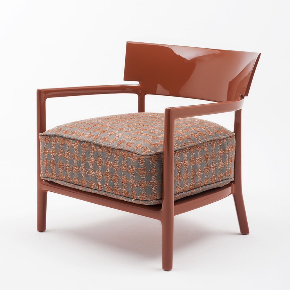 Cara - Poltrona Kartell di design, in policarbonato, seduta imbottita ...
