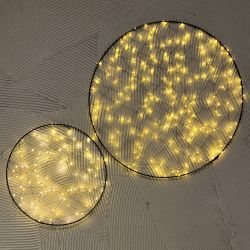 Round Frame - Decorative circle with metal frame and wires with micro ...