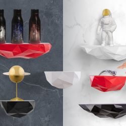 Space Rocks - Seletti shelf in resin with wall fixing, available in ...