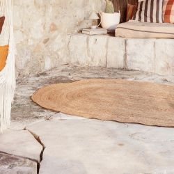 Eternal Oval Jute Rug - Oval rug by Ferm Living, in natural jute ...