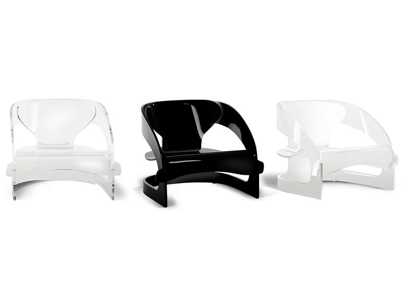 Joe Colombo - Poltrona Kartell di design, in polimetilmetacrilato ...