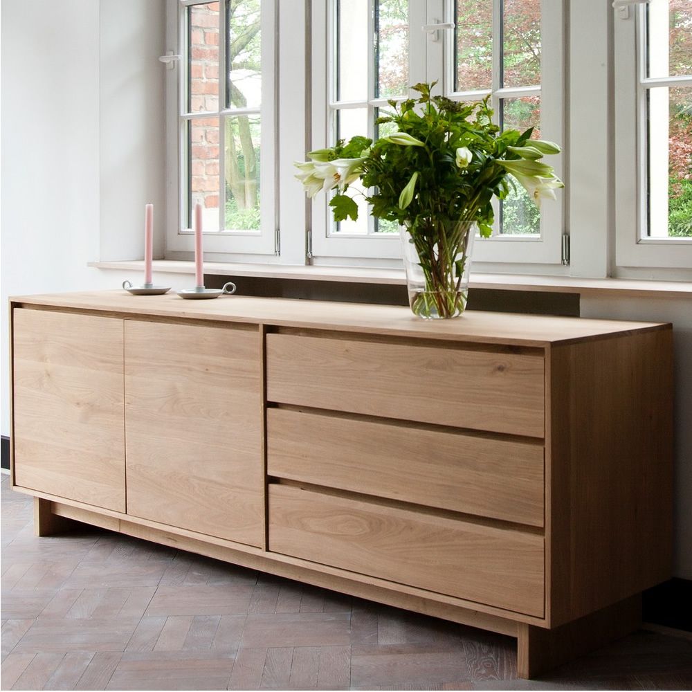 Wave - Madia Ethnicraft in legno con ante e cassetti, diverse misure ...
