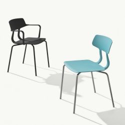 Snap Chair - Silla de metal y polipropileno con y sin brazos, de Et al ...