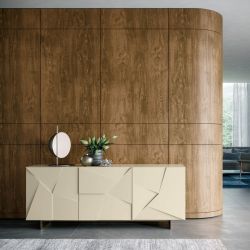Concrete - Dall'Agnese sideboard with 2 or 3 doors, lacquered structure ...