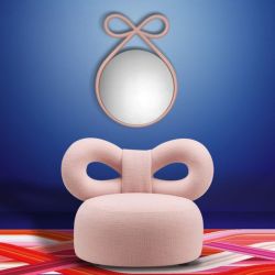 Ribbon Mirror - Miroir design Qeeboo avec cadre en forme de nœud ...
