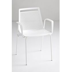 Akami TB - Stacking metal chair with technopolymer seat, also for ...