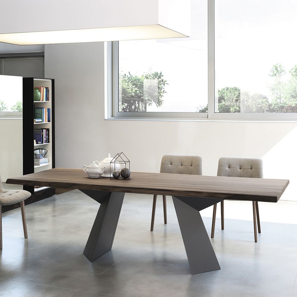 Fiandre: Designer Tisch Bontempi Casa, aus Metall mit Platte 200x106cm ...