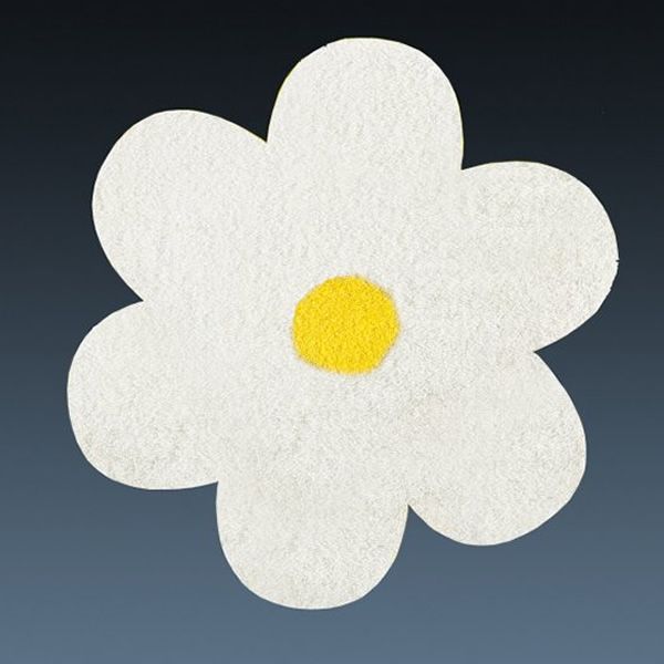 Daisy: Coloured rug in the shape of a flower - different colours ...