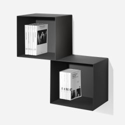Twin 60x60 - Double cube wall shelf / modular element, 60 x 60 cm ...
