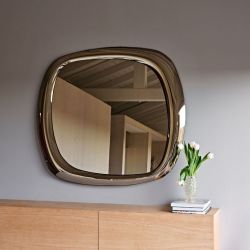 Bold - Midj wall mirror, with bronze colored frame | Sediarreda.com