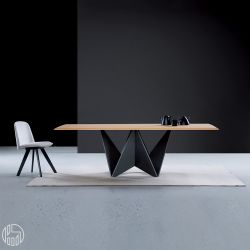 Origami-M 200 - Fester Tisch von Natisa, mit Metallstruktur und 200 x ...