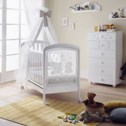 Dodo - Lit bébé en bois Pali avec tiroir, matelas, cadre de lit avec ...