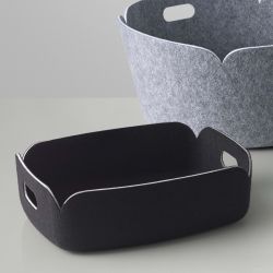 Restore GM - Muuto black felt storage container-magazine holder ...