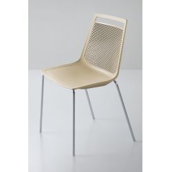 Akami NA - Stacking metal chair with technopolymer seat, also for ...