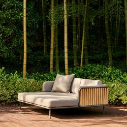Mindo 100 - Daybed - Daybed di Mindo, con struttura in alluminio e teak dogato | Sediarreda.com